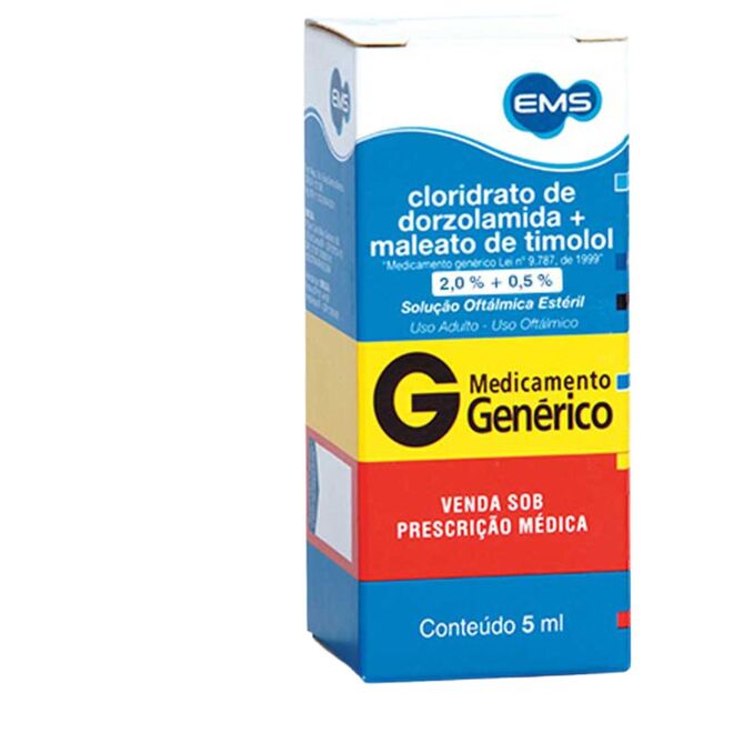 CLORIDRATO DE DORZOLAMIDA 20MG/ML SOLUÇÃO OFTÁLMICA 5ML EMS - EMS S/A ...