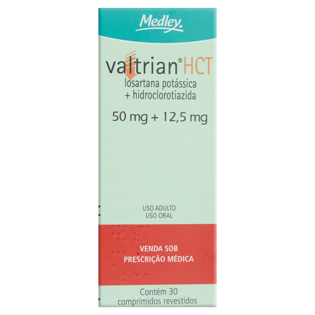 VALTRIAN HCT 50MG + 12,5MG C/30 COMPRIMIDOS REVESTIDOS - MEDLEY ...