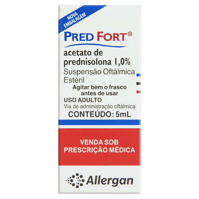 PRED FORT SUSPENSÃO OFTÁLMICA 5ML - ALLERGAN PRODUTOS FA