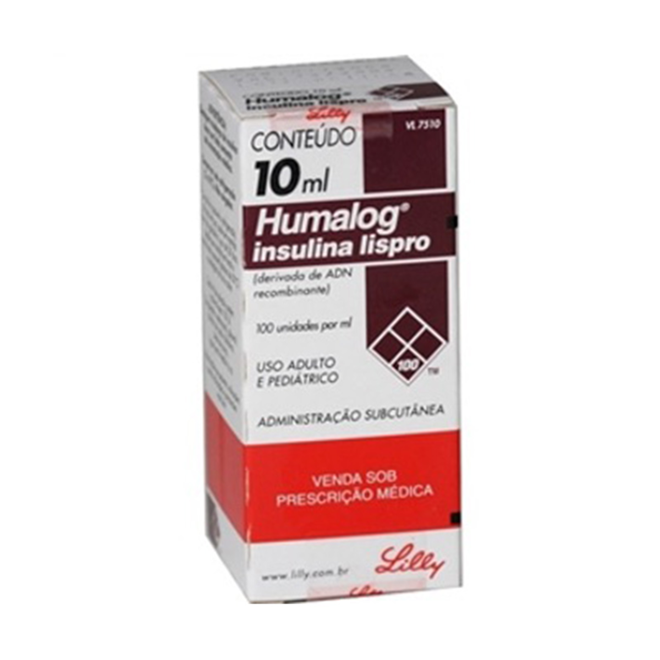 INSULINA HUMALOG 100UI/ML C/10ML - ELI LILLY DO BRASIL