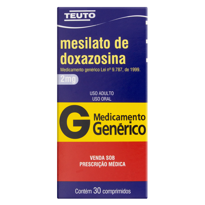 MESILATO DE DOXAZOSINA 2MG C/30 COMPRIMIDOS TEUTO - TEUTO BRASILEIRO S