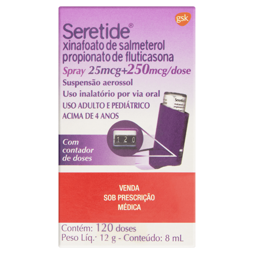 SERETIDE SPRAY 25MCG + 250MCG 120 DOSES - GLAXOSMITHKLINE