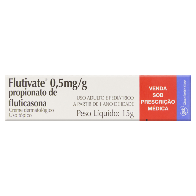 FLUTIVATE 0,5MG/G CREME DERMATOLÓGICO 15G - GLAXOSMITHKLINE