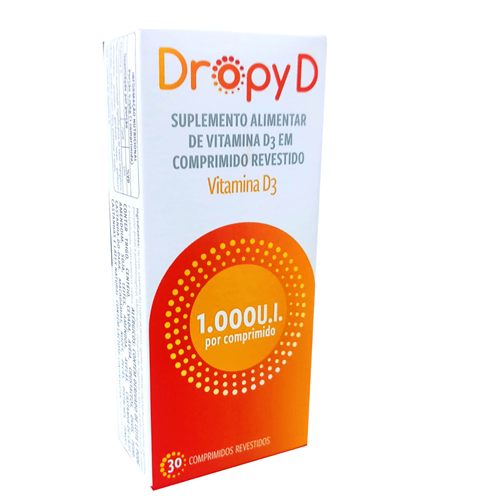 DROPY D 1.000UI C/30 COMPRIMIDOS REVESTIDOS - BRAINFARMA IND. QUIM