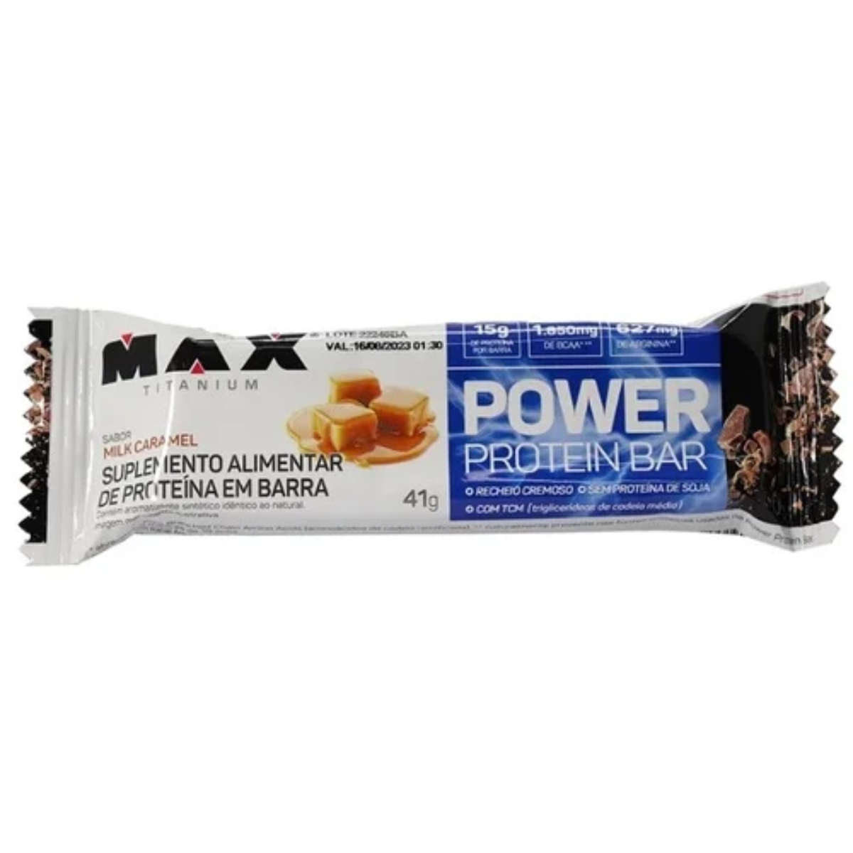 POWER PROTEIN BAR CARAMELO MAX TITANIUM 41G - SUPLEY LABORATORIO D