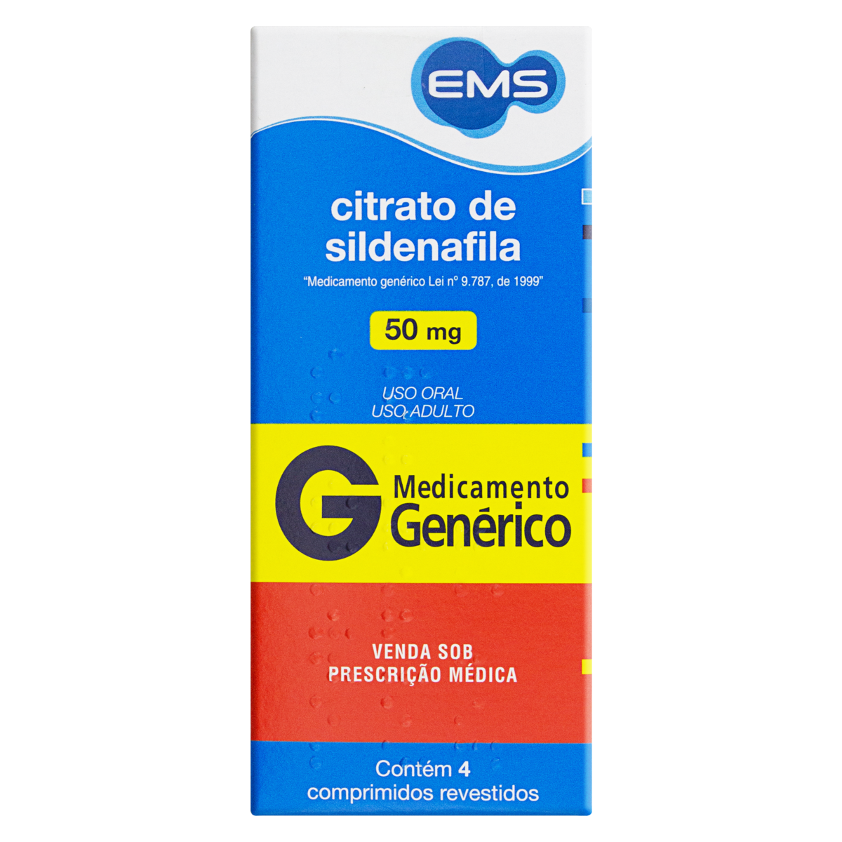 CITRATO DE SILDENAFILA 50 MG C/4 COMPRIMIDOS REVESTIDOS EMS - EMS S/A ...