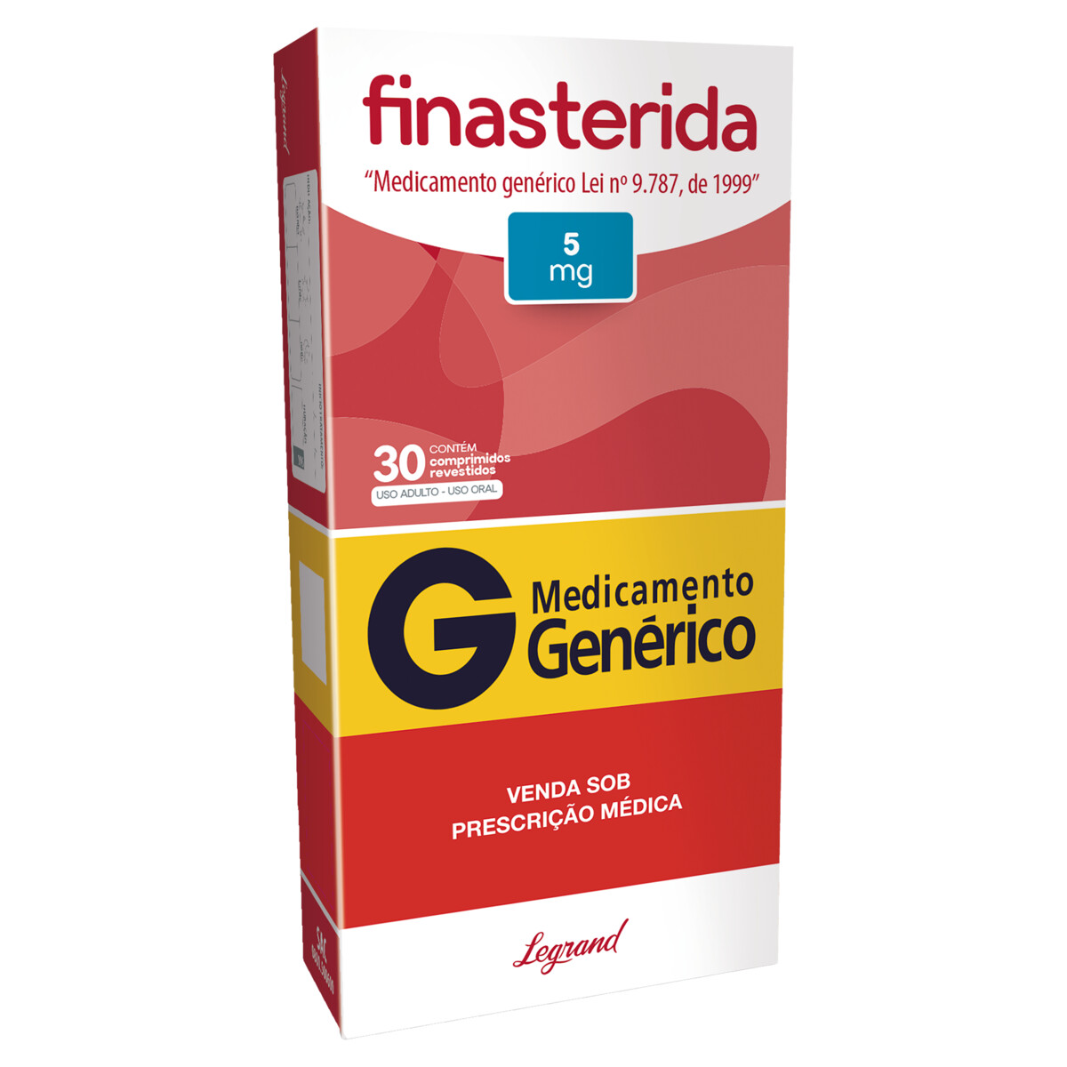 FINASTERIDA 5MG C/ 30 COMPRIMIDOS REVESTIDOS LEGRAND - LEGRAND PHARMA INDUS