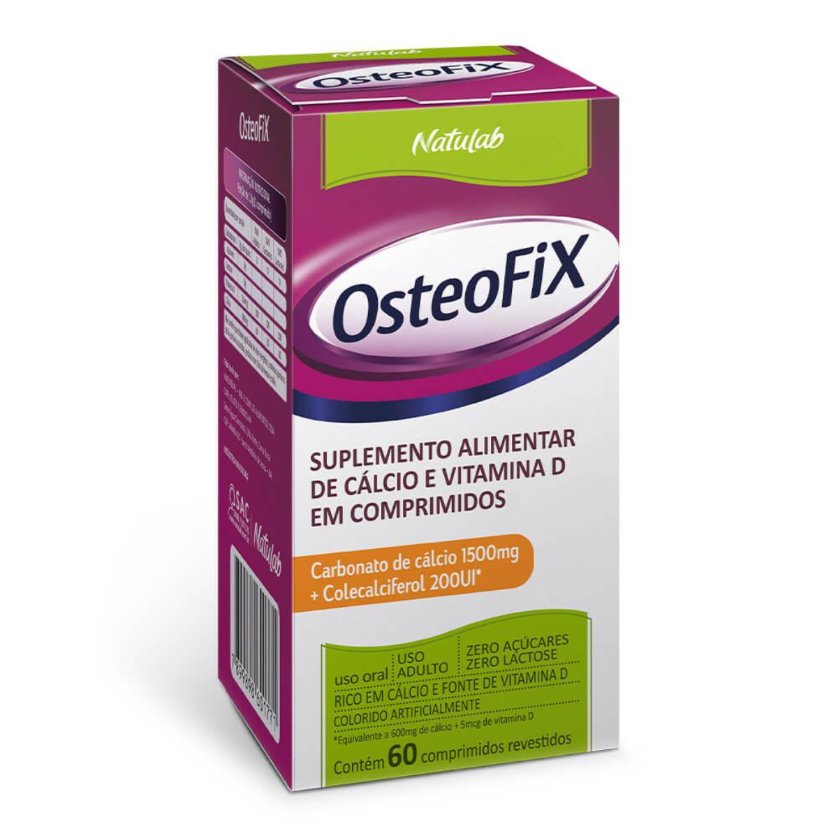 OSTEOFIX 1500MG + 200UI C/60 COMPRIMIDOS REVESTIDOS - NATULAB