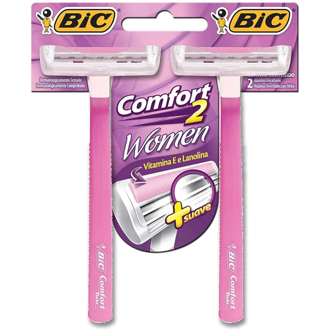 APARELHO DE DEPILAR BIC COMFORT 2 WOMEN C/2 UNIDADES - BIC AMAZONAS SA