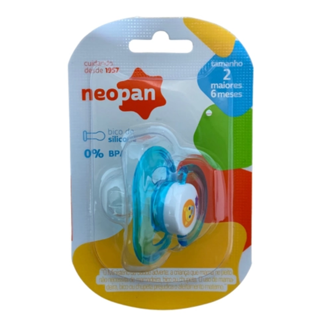 CHUPETA NEOPAN AZUL BICO SILICONE N.2 - NEOPAN ARTIGOS INFAN