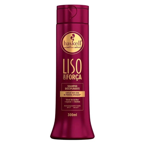SHAMPOO LISO COM FORCA HASKELL 300ML - INDUSTRIA DE COSMETICOS HASKEL