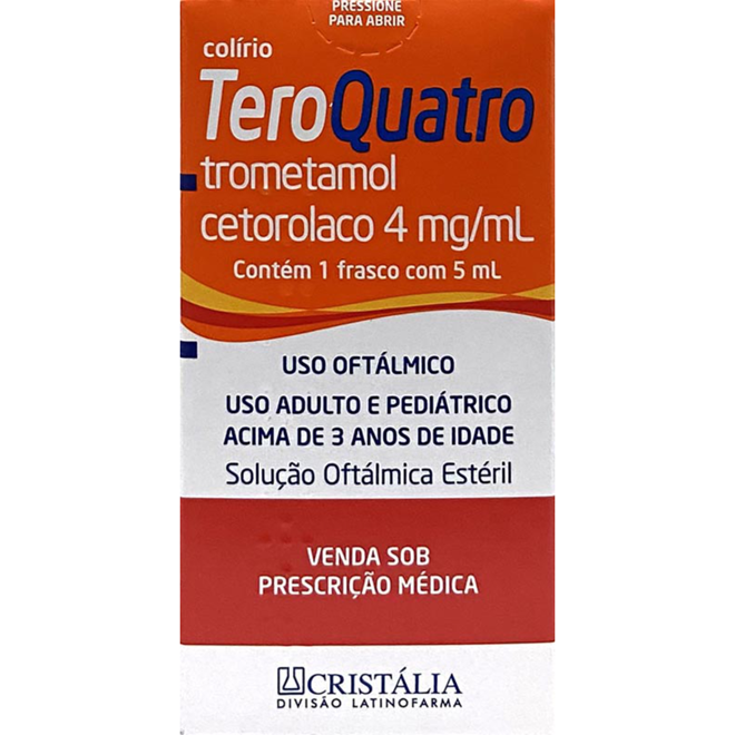 TEROQUATRO 4MG/ML SOLUÇÃO OFTÁLMICA 5ML - CRISTALIA PRODUTOS Q