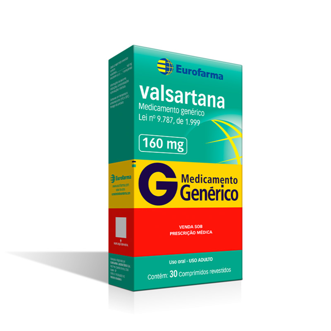VALSARTANA 160MG C/30 COMPRIMIDOS EUROFARMA - EUROFARMA LABORATORI