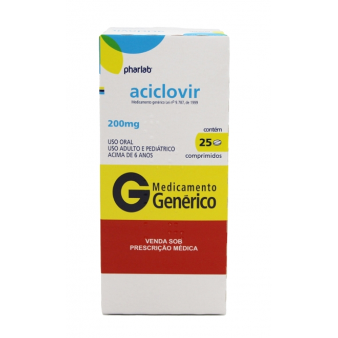 ACICLOVIR 200MG C/25 COMPRIMIDOS PHARLAB - PHARLAB