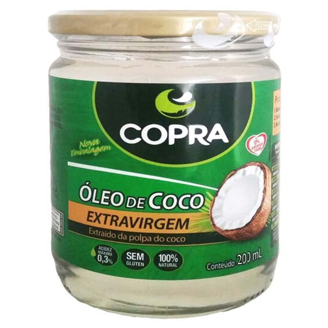 ÓLEO DE COCO COPRA EXTRA VIRGEM 200ML - COPRA IND ALIMENTICIA LTDA