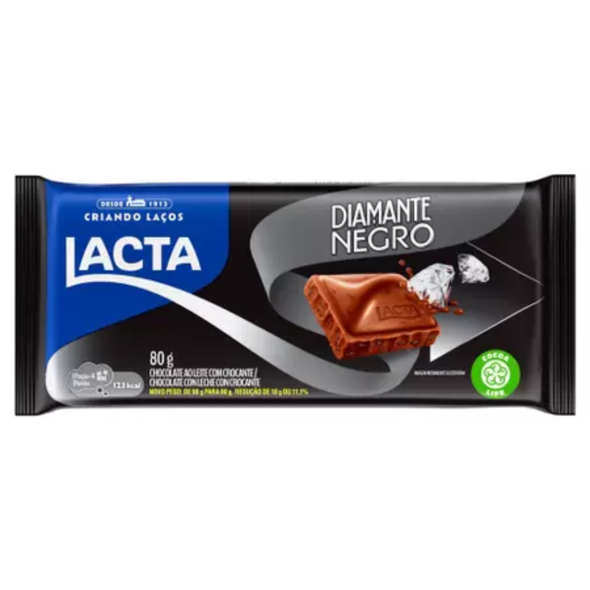 CHOCOLATE LACTA DIAMANTE NEGRO 80G - NESTLE BRASIL LTDA.