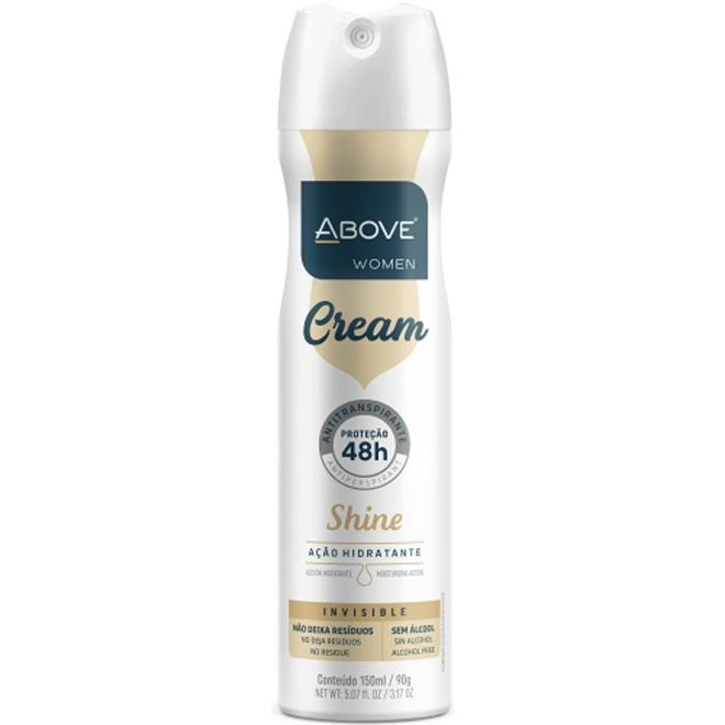 DESODORANTE ABOVE CREAM SHINE 150ML - BASTON DO BRASIL PROD QUIMICOS