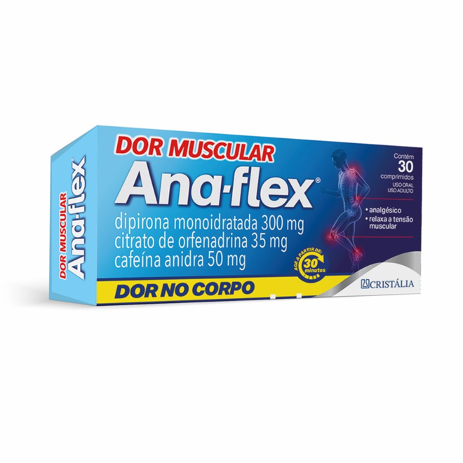 ANA FLEX C/30 COMPRIMIDOS - CRISTALIA PRODUTOS Q