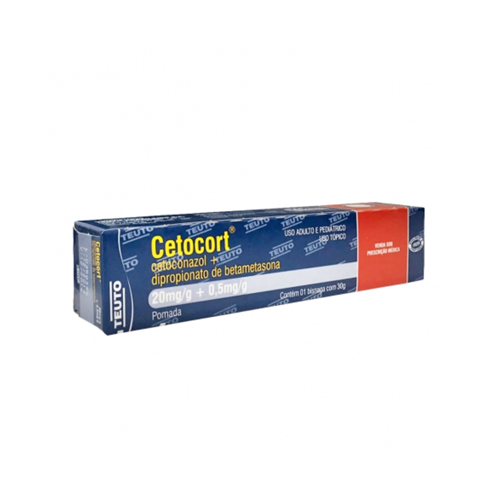 CETOCORT 20MG/G + 0,5MGG POMADA DERMATOLÓGICO 30G - TEUTO BRASILEIRO S