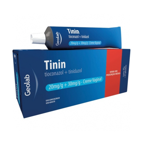 CREME VAGINAL TININ 35G+7 APLICADORES - GEOLAB INDUSTRIA FAR