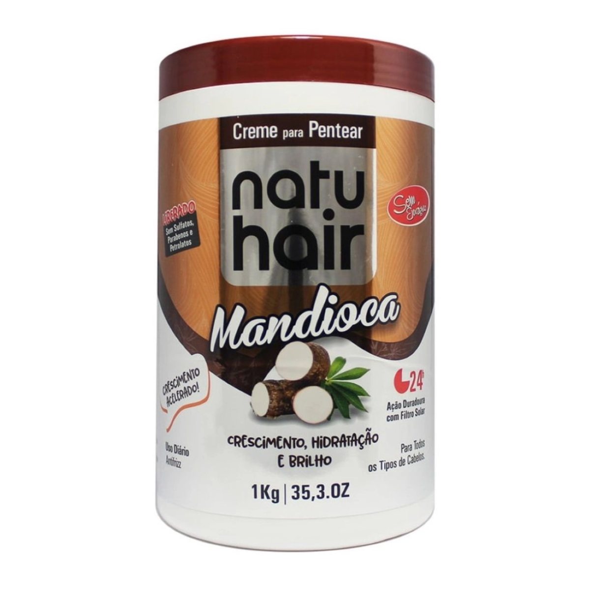 CREME PARA PENTEAR NATU HAIR MANDIOCA 1KG - IVEL