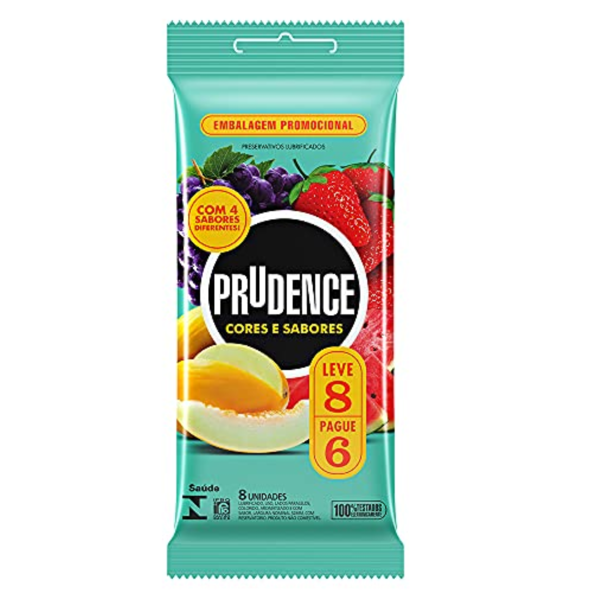 PRESERVATIVO PRUDENCE CORES E SABORES LEVE 8 - DKT DO BRASIL