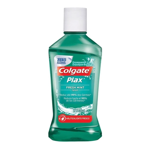 ENXAGUANTE BUCAL COLGATE PLAX FRESH MINT MINI 60ML - NOVO