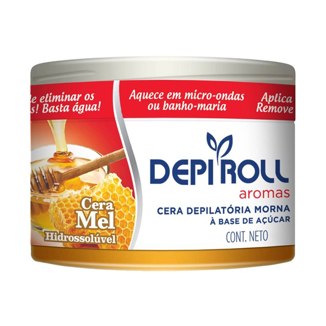 CERA DEPILATÓRIA QUENTE DEPI ROLL MEL HIDROSSOLÚVEL 400G - DEPI ROLL ...