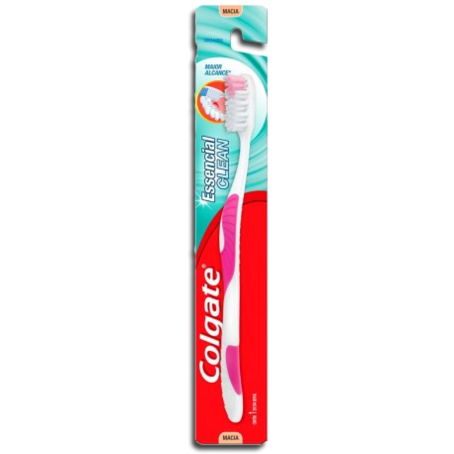 ESCOVA DENTAL COLGATE ESSENCIAL CLEAN MACIA - NOVO