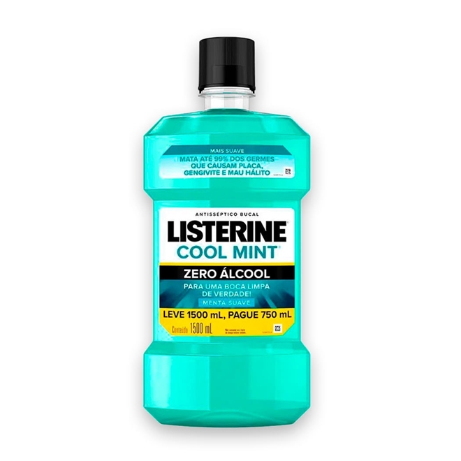 EXANGUANTE BUCAL ANTISSÈPTICO LISTERINE ZERO MENTA SUAVE 1 LITRO - JOHNSON & JOHNSON IN