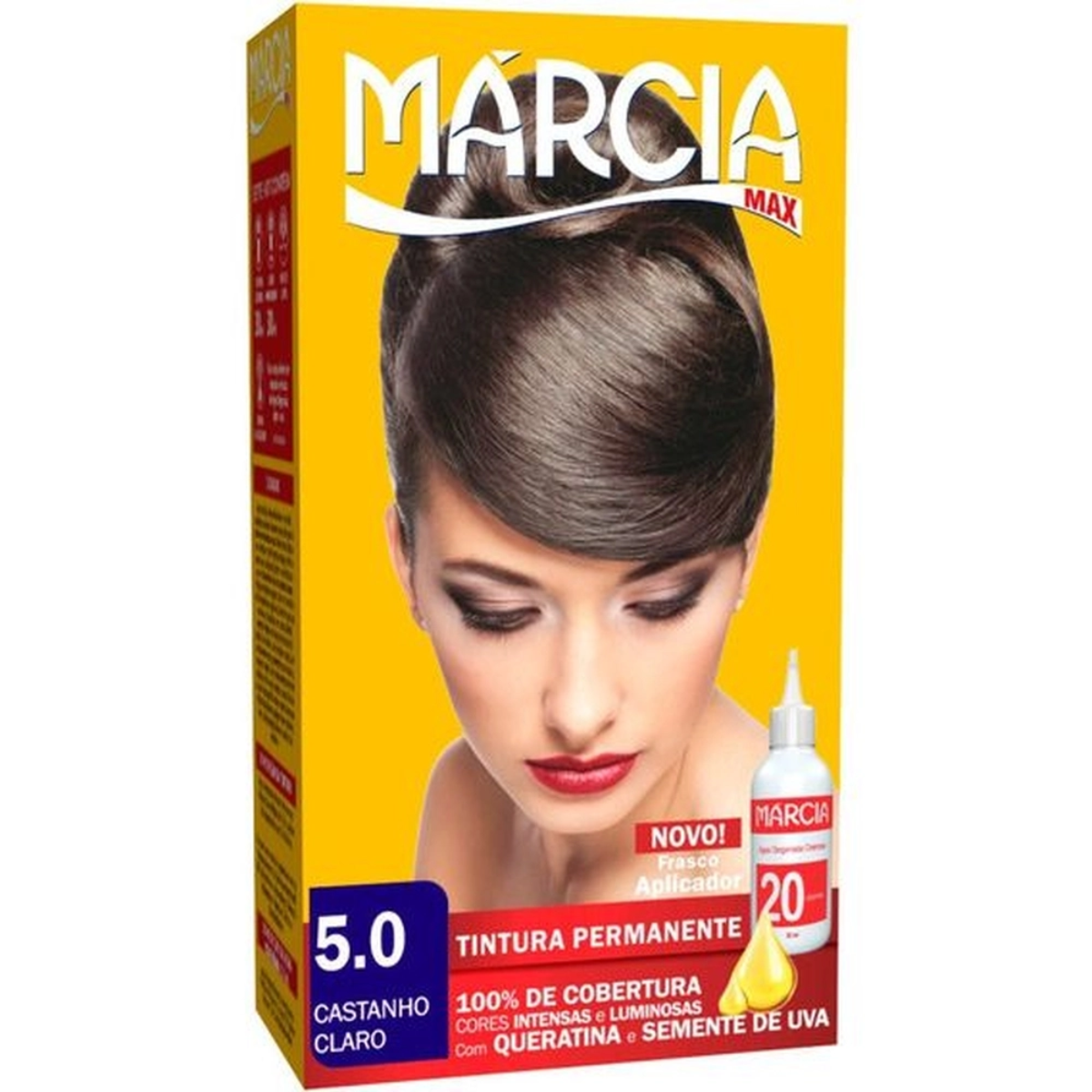 COLORAÇÃO 5.0 CASTANHO CLARO MÁRCIA - PERFUMARIA MARCIA