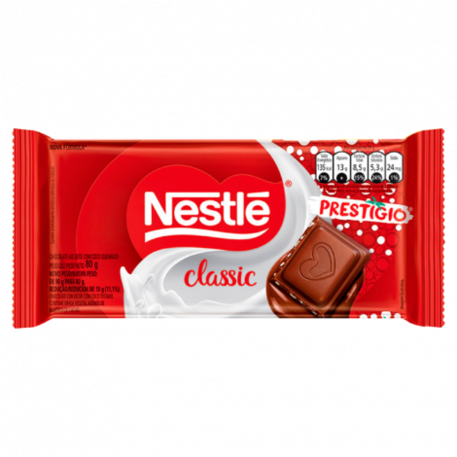 CHOCOLATE CLASSIC PRESTÍGIO 80G - NESTLE NUTRITION