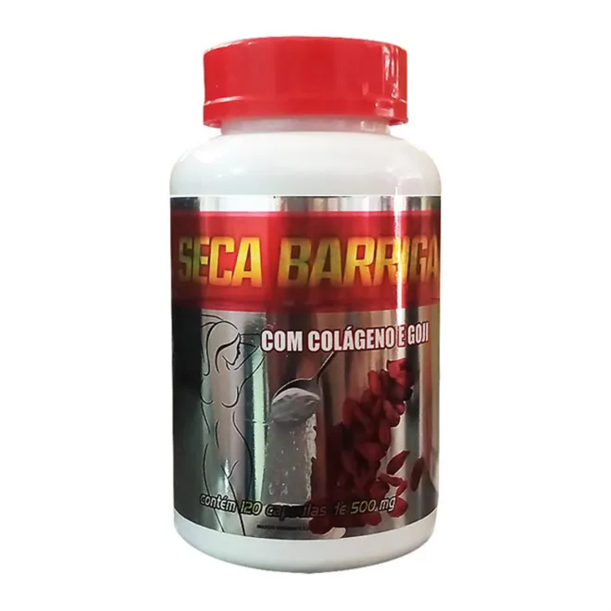 SECA BARRIGA COM COLÁGENO E GOJI C/120 CÁPSULAS - ERVAS NATIVA