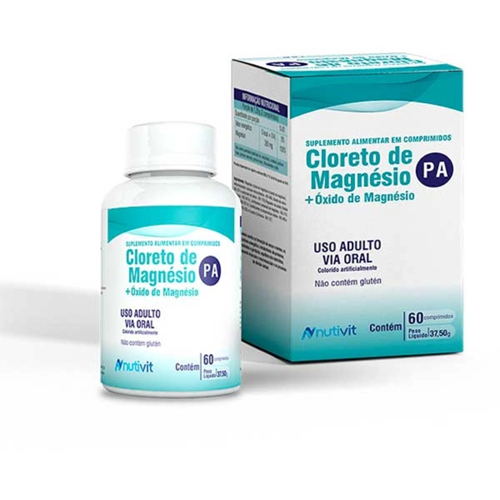 CLORETO DE MAGNÉSIO PA NUTIVIT 500MG C/60 COMPRIMIDOS - LABORATORIO IMEC