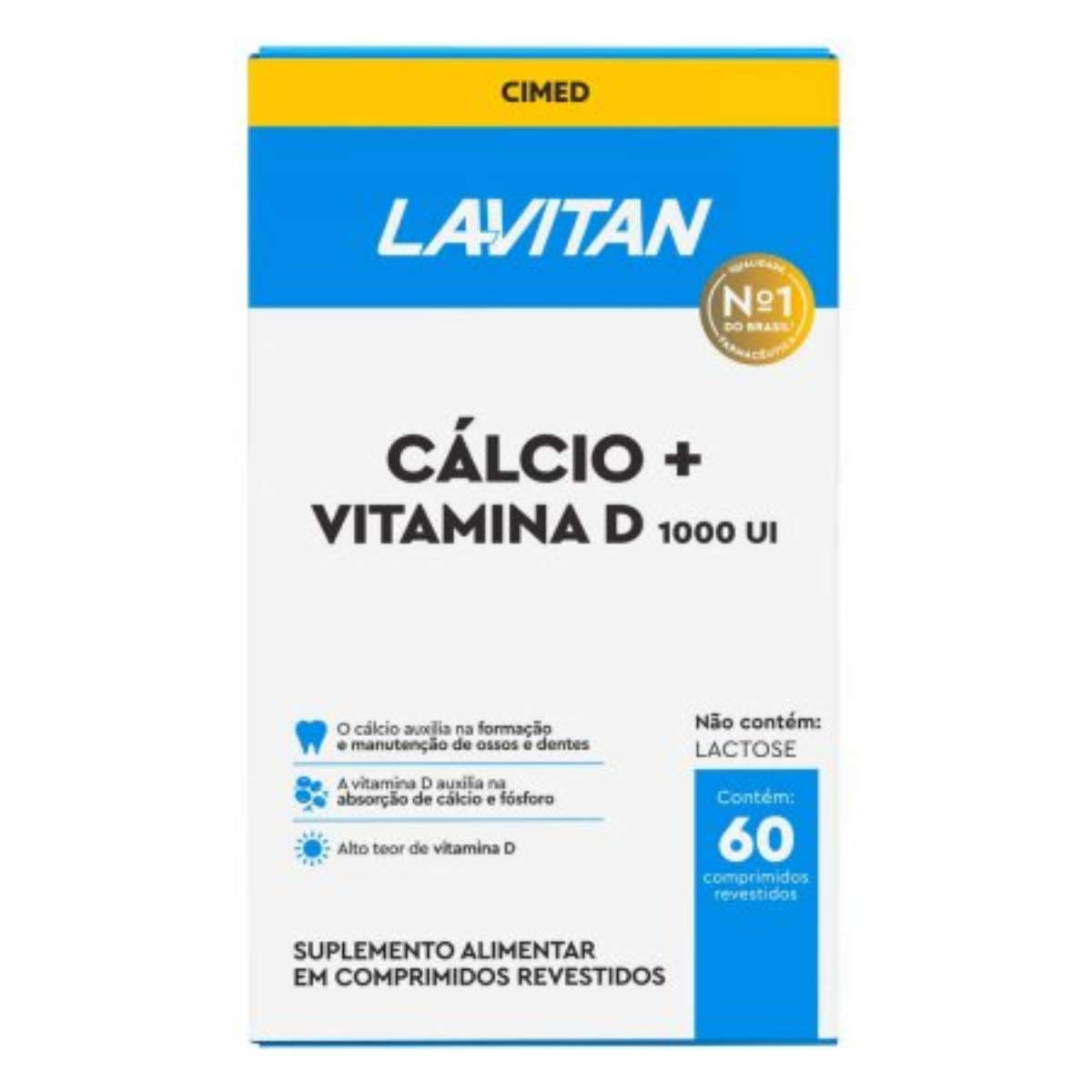 LAVITAN CÁLCIO + VITAMINA D 1000 UI C/60 COMPRIMIDOS REVESTIDOS - CIMED ...