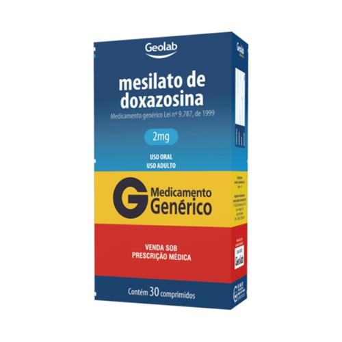 MESILATO DE DOXAZOSINA 2MG C/ 30 COMPRIMIDOS GEOLAB - GEOLAB INDUSTRIA FAR