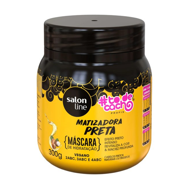 MÁSCARA DE HIDRATAÇÃO SALON LINE MATIZADORA PRETA 300G - DEVINTEX COSM LTDA