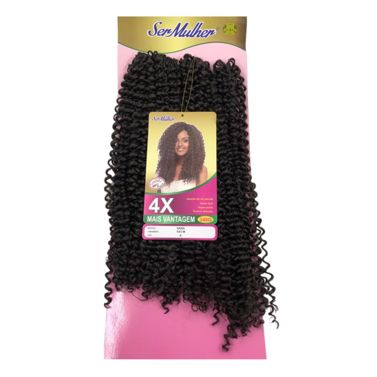 CABELO ORGÂNICO CACHEADO SARA SER MULHER COR-4 340G - RUBINO COMERCIO LDA EPP