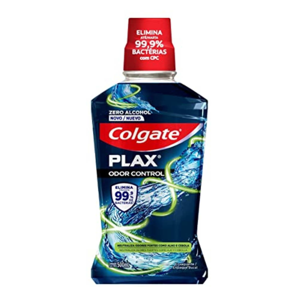 ENXAGUANTE BUCAL COLGATE PLAX ODOR CONTROL ZERO ÁLCOOL 500ML - NOVO
