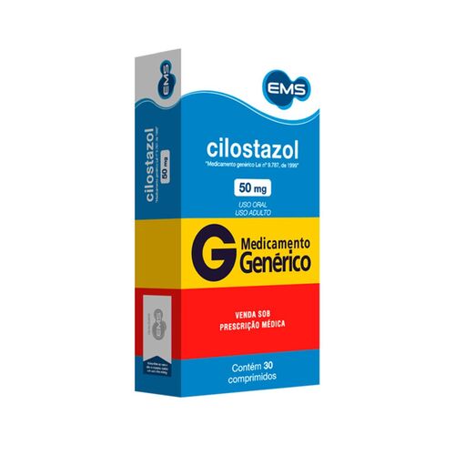 CILOSTAZOL 50MG C/30 COMPRIMIDOS EMS - EMS S/A GENERICOS