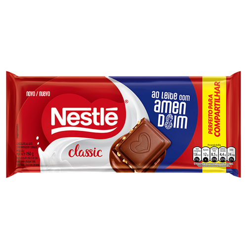 CHOCOLATE NESTLÉ CLASSIC AO LEITE COM AMENDOIM 150G - NESTLE BRASIL LTDA.