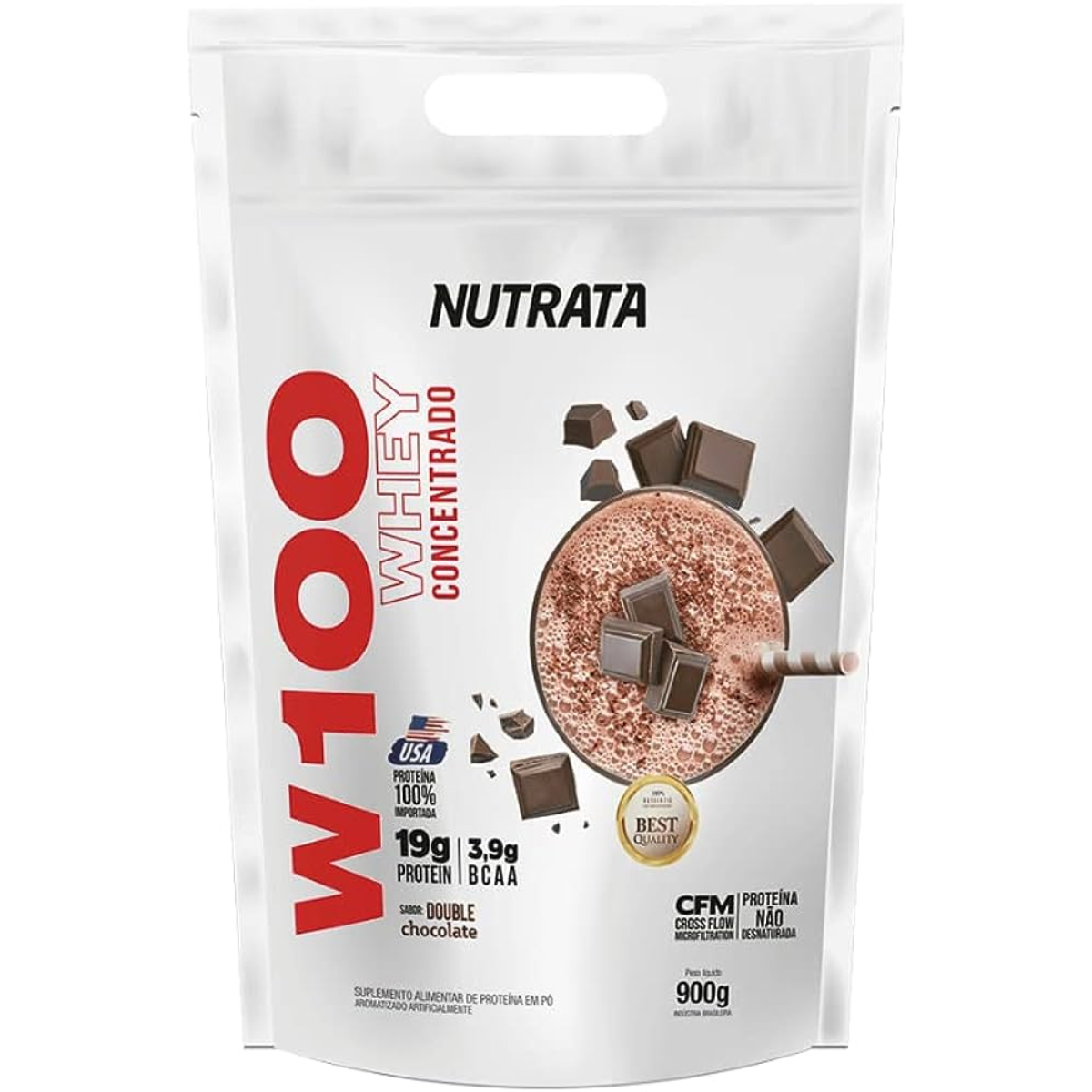WHEY CONCENTRADO W100 NUTRATA CHOCOLATE 900G - SUPLEY LABORATORIO D