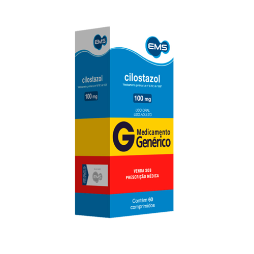 CILOSTAZOL 100MG C/60 COMPRIMIDOS EMS - EMS S/A GENERICOS