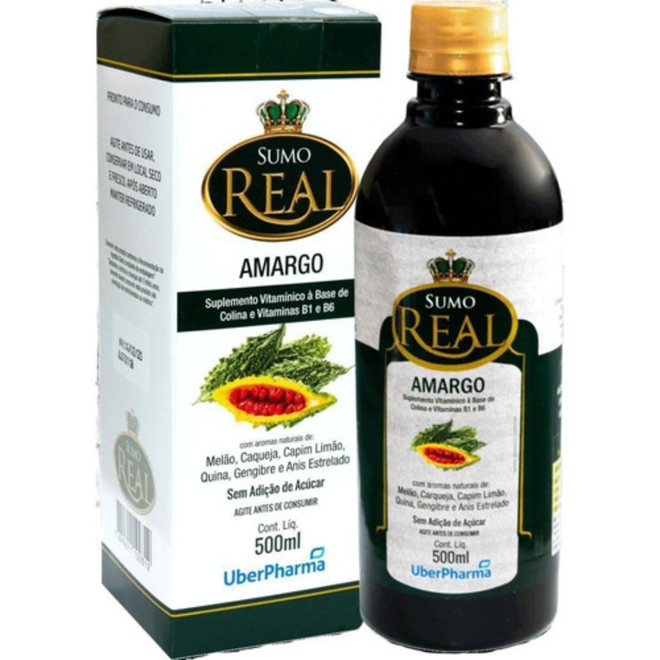 SUMO REAL AMARGO SEM ADIÇÃO DE AÇÚCAR 500ML - UBERPHARMA