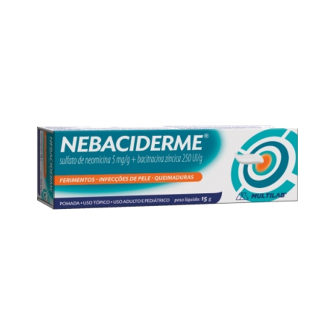 NEBACIDERME 15G POMADA - MULTILAB INDUSTRIA E