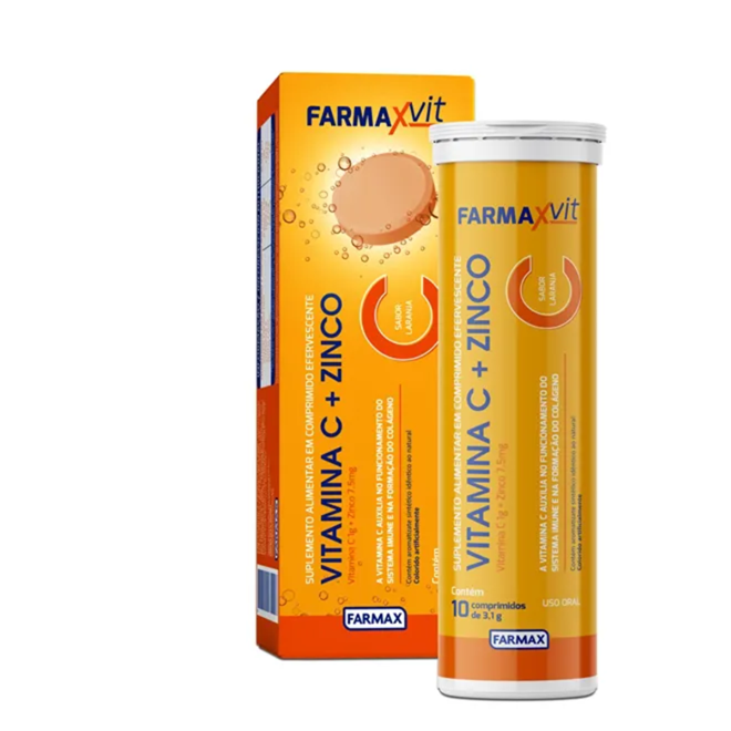 VITAMINA C+ZINCO C/10 COMPRIMIDOS - FARMAX