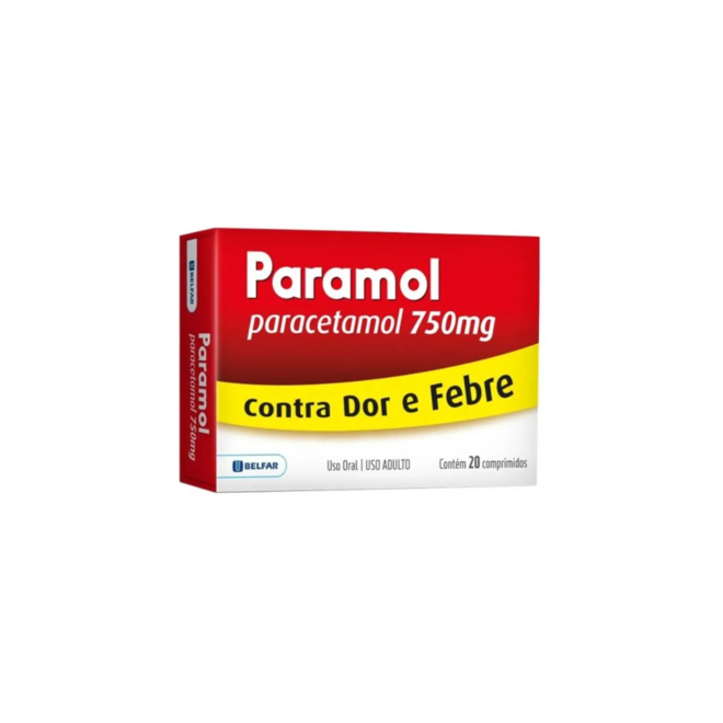 PARACETAMOL 750MG C/20 COMPRIMIDOS - BELFAR LIMITADA
