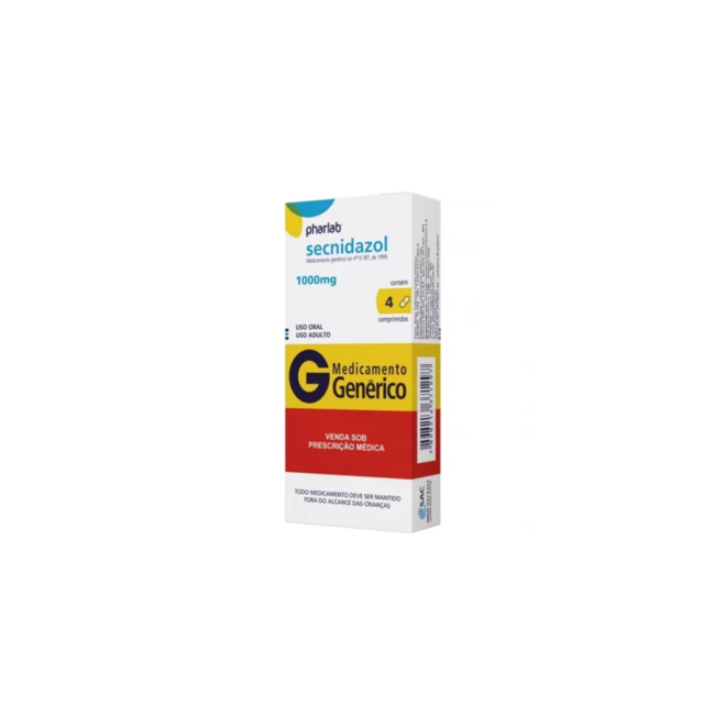 SECNIDAZOL 1000MG 4 COMPRIMIDOS PHARLAB - PHARLAB