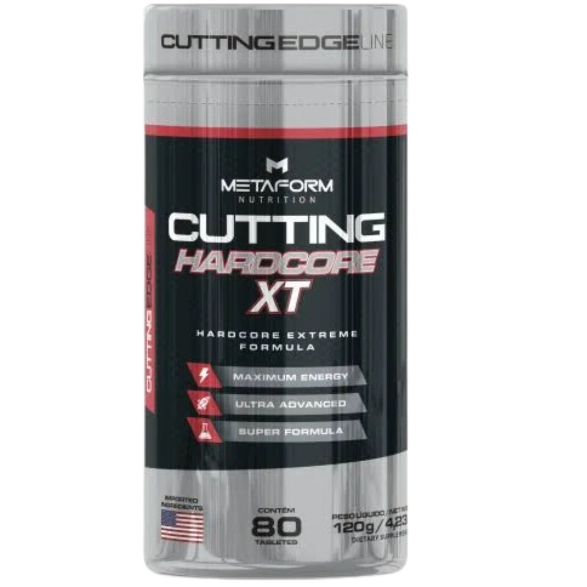CUTTING HARDCORE XT METAFORM C/80 TABLETES - PROFIT LABORATORIOS