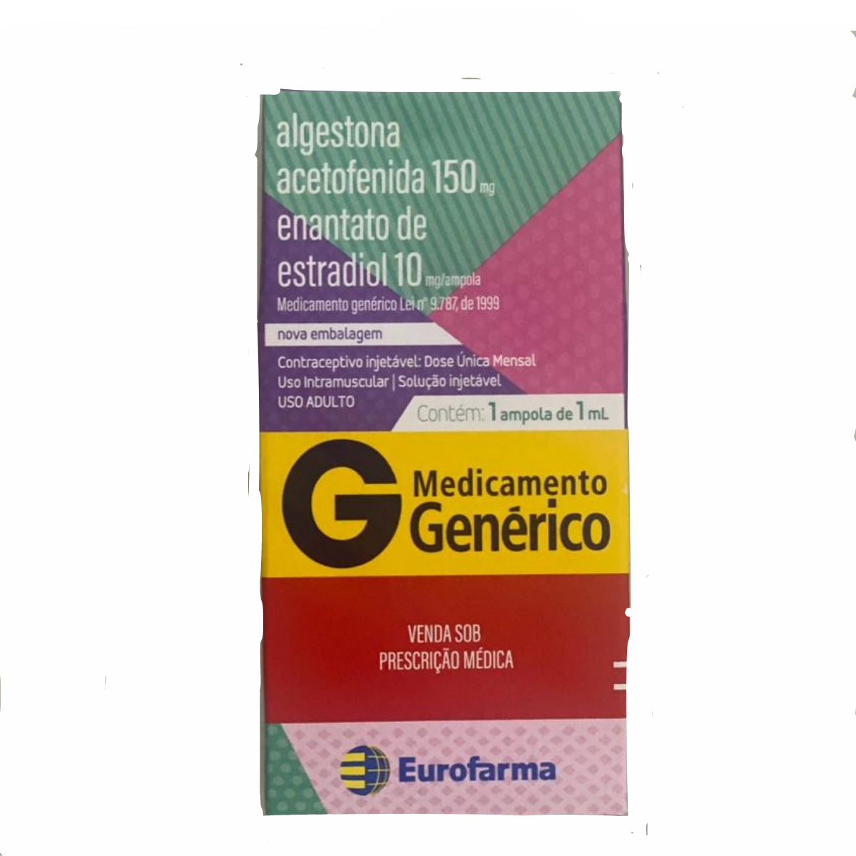 ALGESTONA ACETOFENIDA 150MG + ENANTATO DE ESTRADIOL 10MG/ML C/1 AMPOLA ...